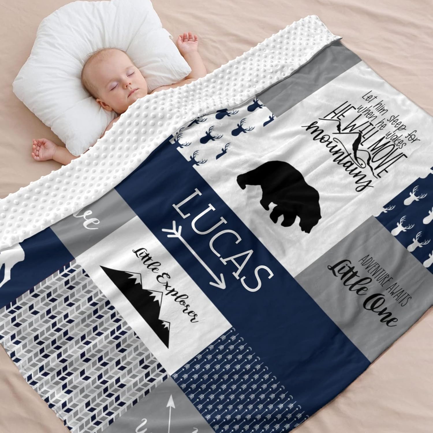 OAHEDIAM Personalized Baby Blanket for Boys - Custom Baby Blankets for ...