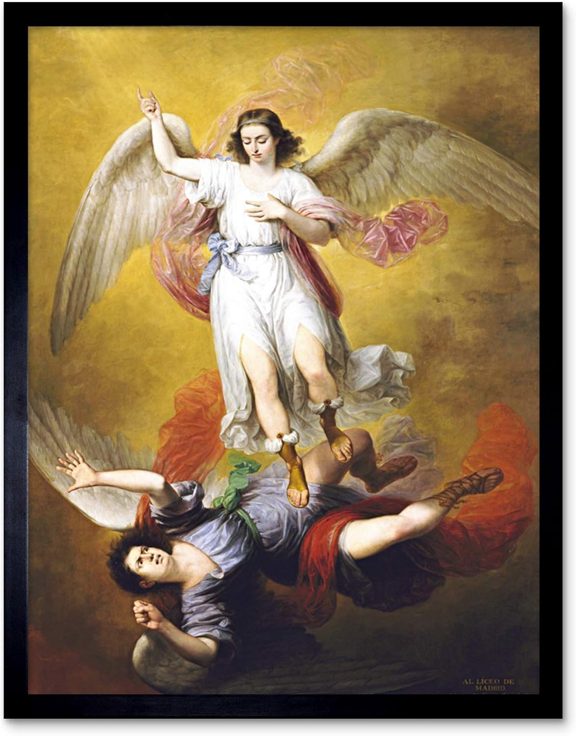 Amazon.com: Esquivel The Fall Of Lucifer Angel Biblical Bible Painting ...