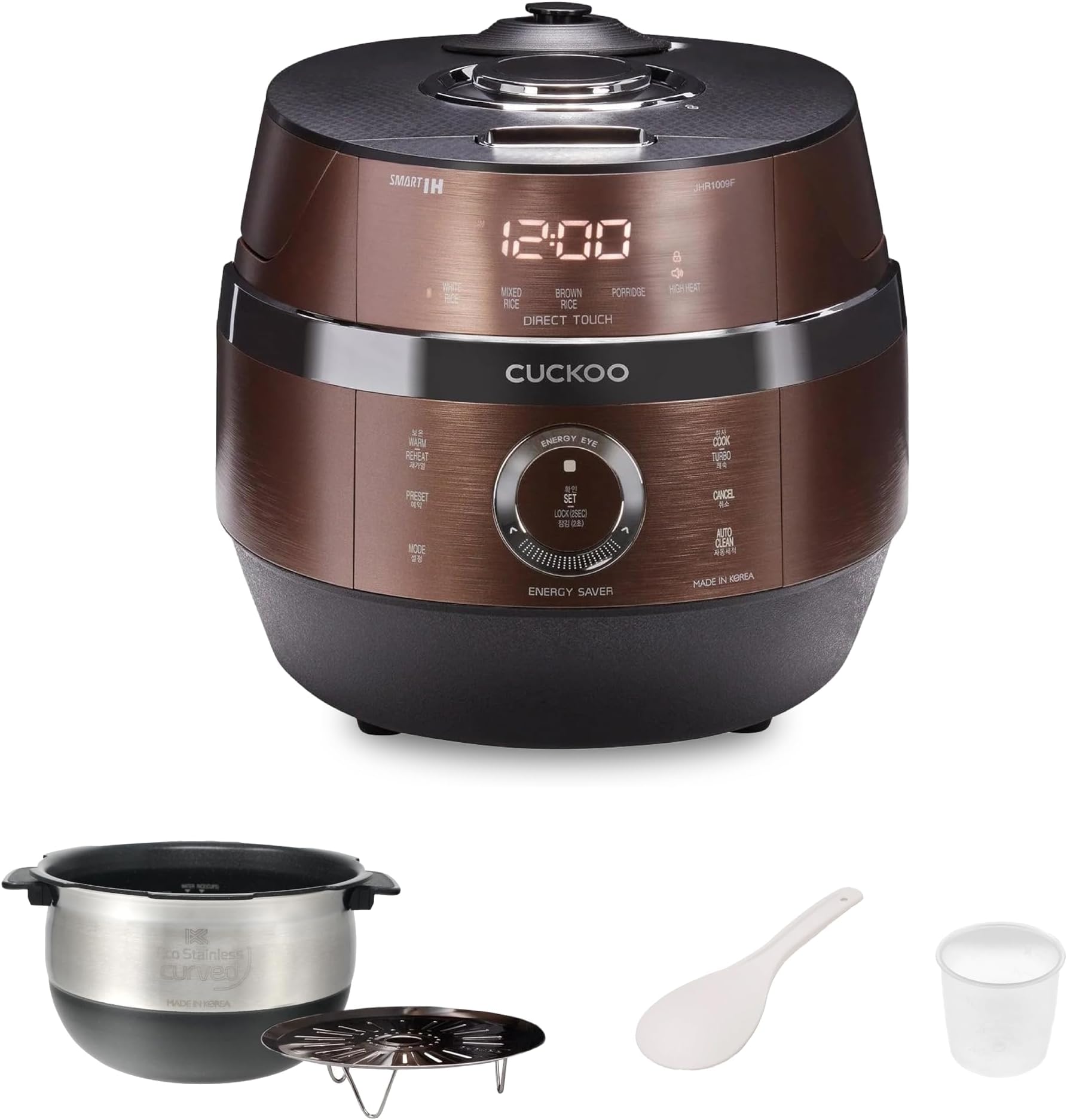 CUCKOO IH - Arrocera a presión, 16 opciones de menú: blanco, café ...