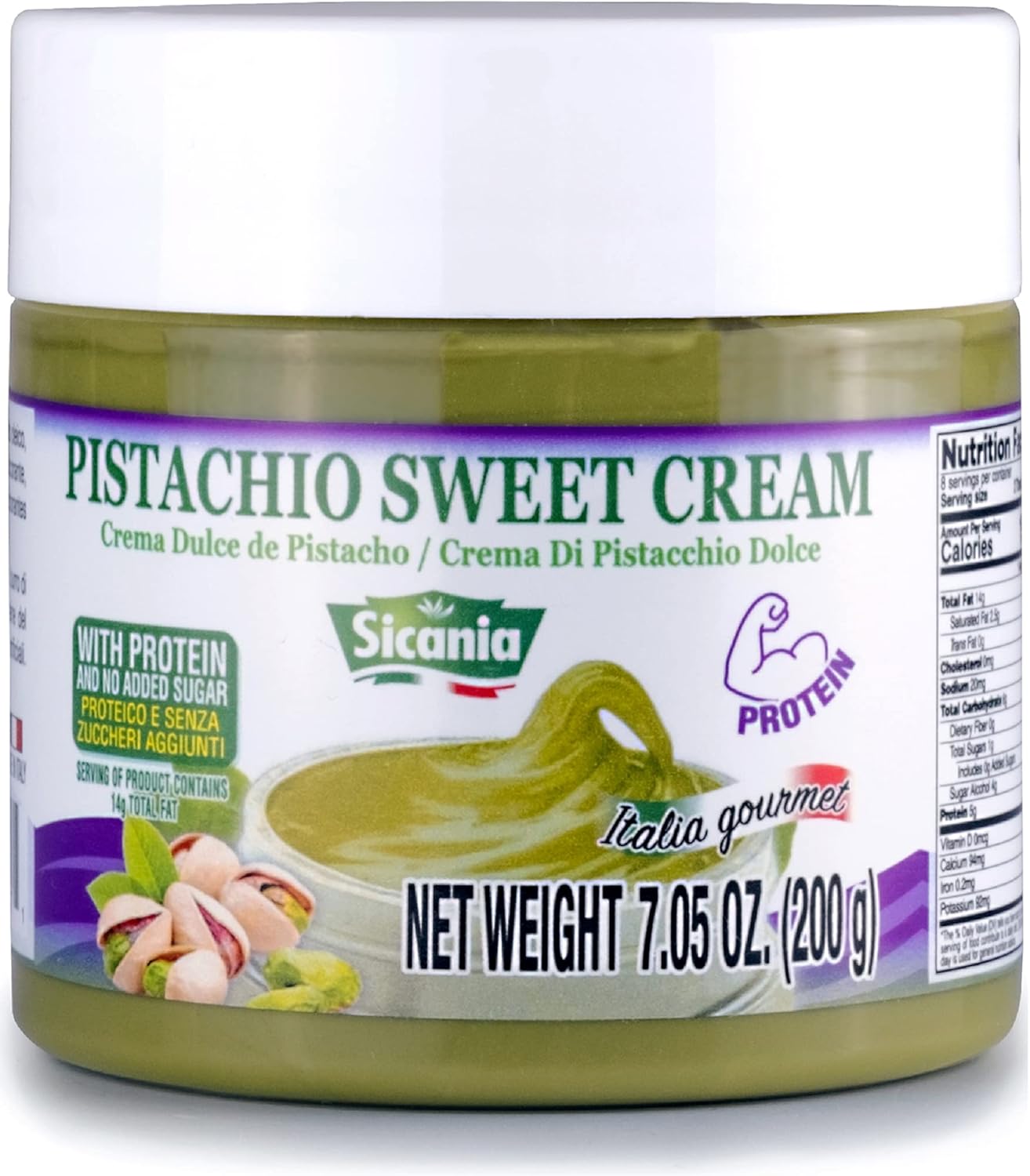 Amazon.com : SICANIA Premium Pistachio Protein Sweet Cream, 7.05 oz ...
