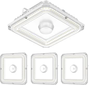 4Pack LED Canopy Light 100W 80W 60W Adjustable, 13500LM 4500K 5000K ...