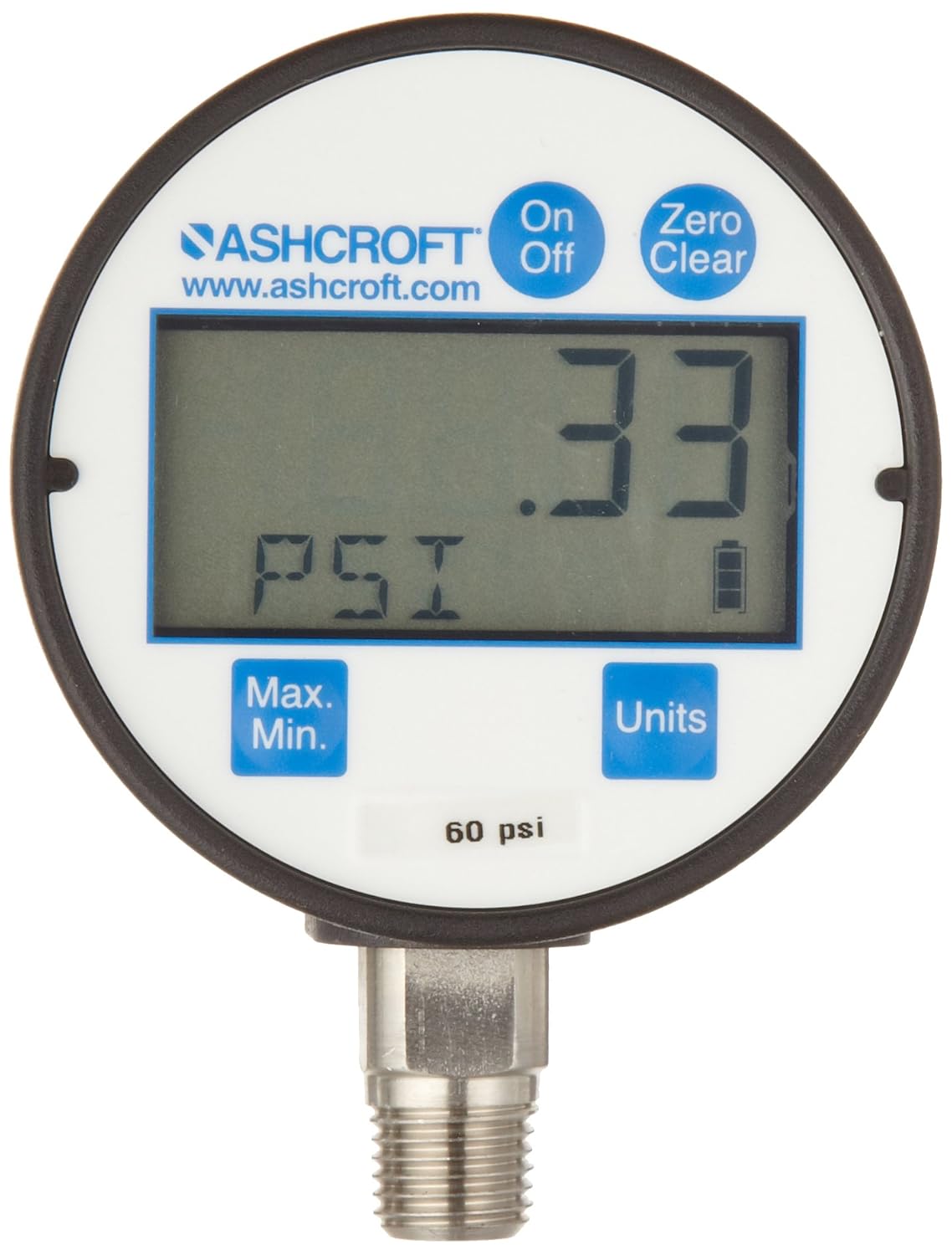 Ashcroft 2-1/2" General Purpose Digital Gauge 0/60Psi: Industrial ...