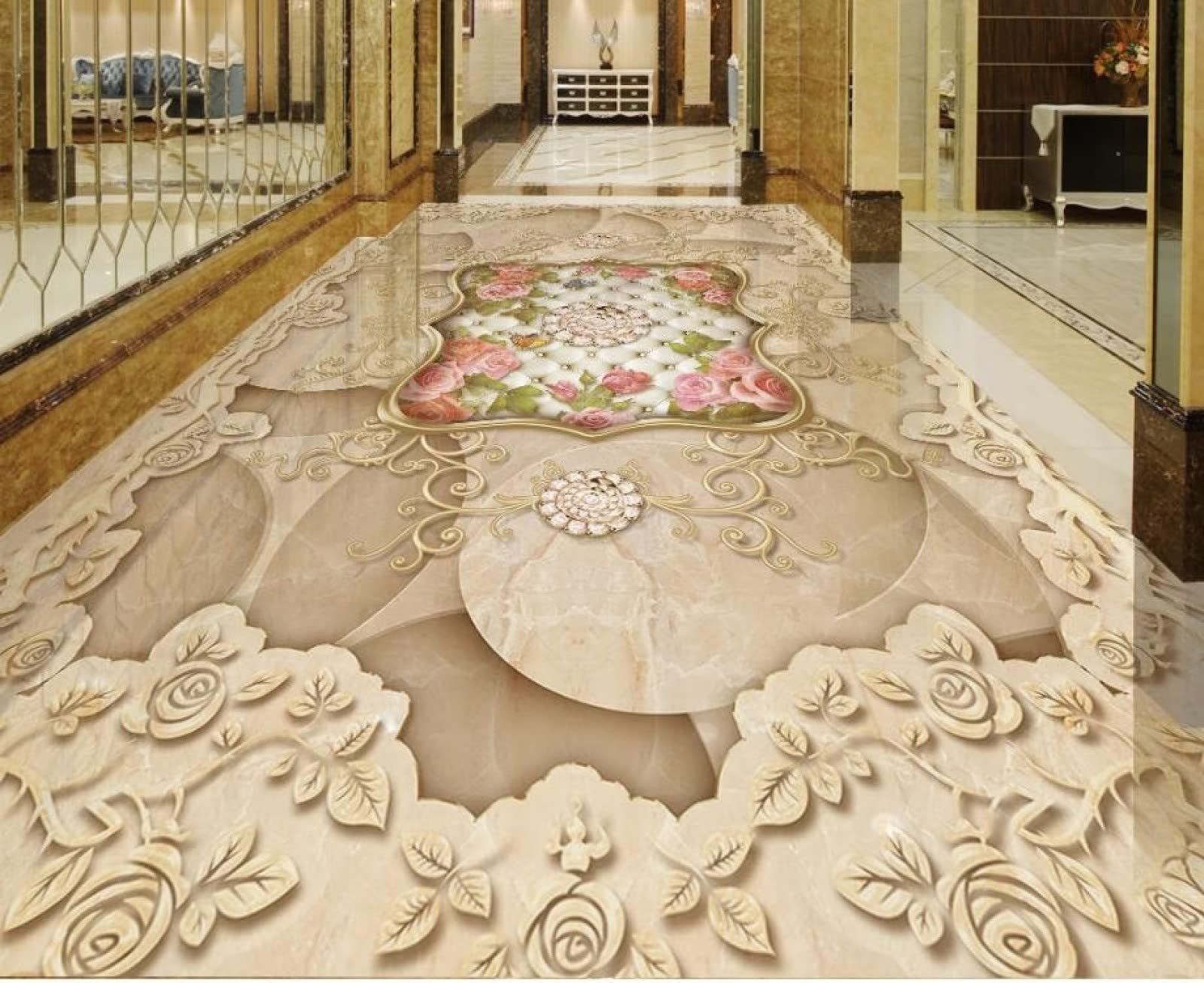 Vintage Style Linoleum Flooring Patterns Sheet Vinyl Flooring Linoleum