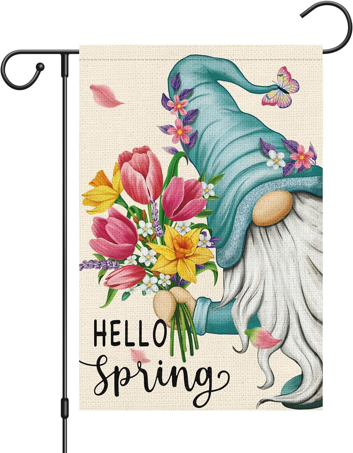 Amazon.com: Toland Home Garden 1112626 Welcome Swing Gnome Spring Flag ...