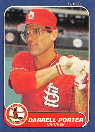 Amazon.com: 1986 Fleer Baseball #45 Darrell Porter St. Louis Cardinals ...