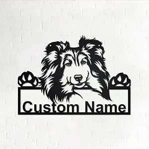 Amazon.com : nuepzkt Custom Metal Shetland Sheepdog Signs, Metal ...