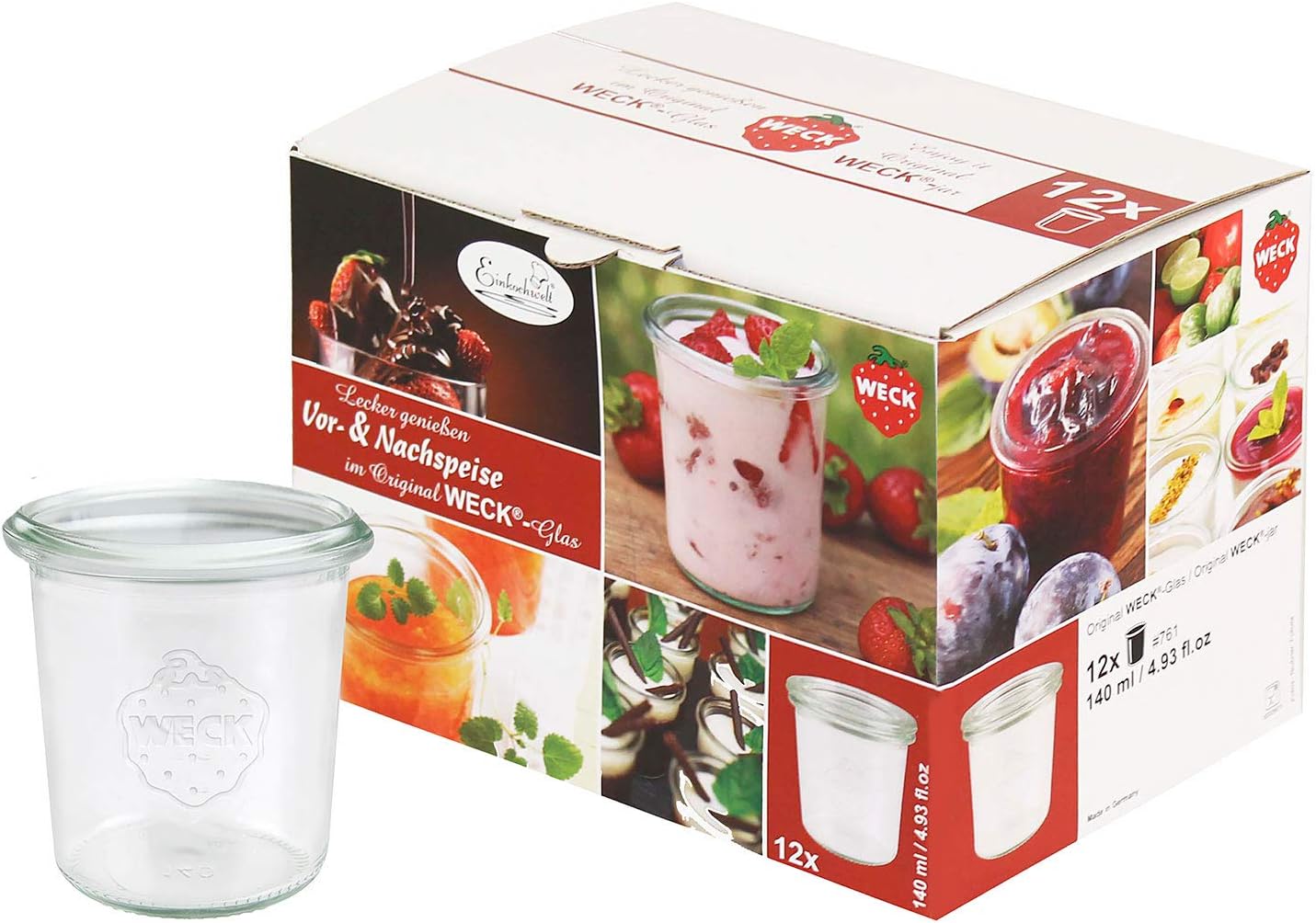 12 Mini Preserving Jars 140 ml 60 Set with Accessories in Original Box ...