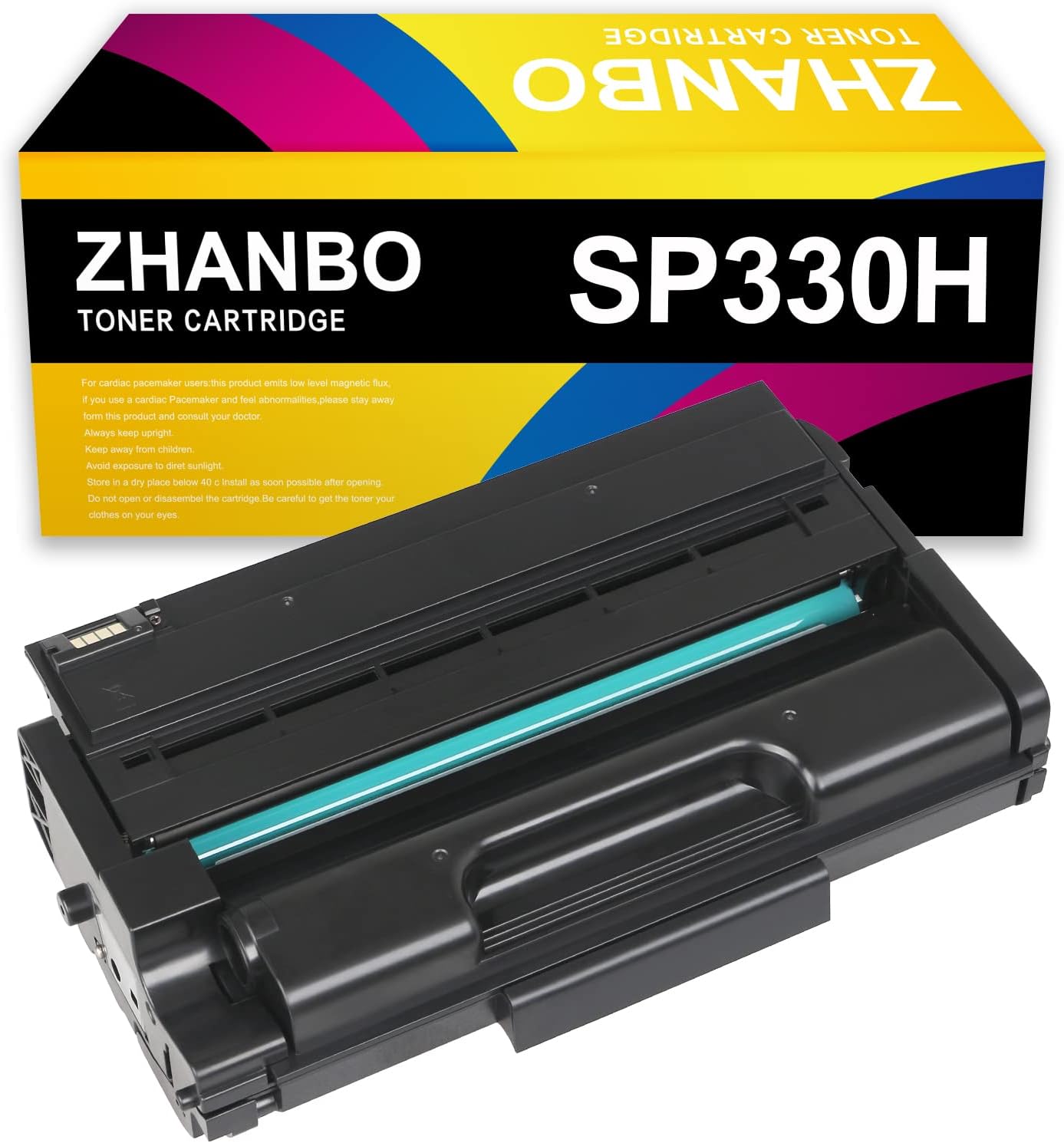 Amazon.com: ZHANBO 408288 Remanufactured SP330 Black Toner Cartridge SP330H Compatible with ...