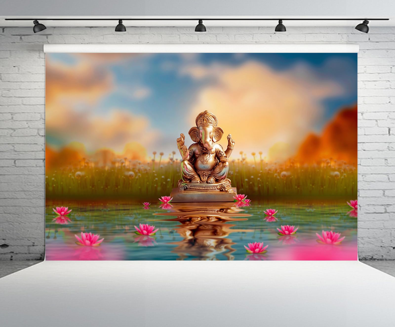 Diwali Photo Booth Props CHNYWORK 8x6ft Indian Hindu Gods Backdrop ...