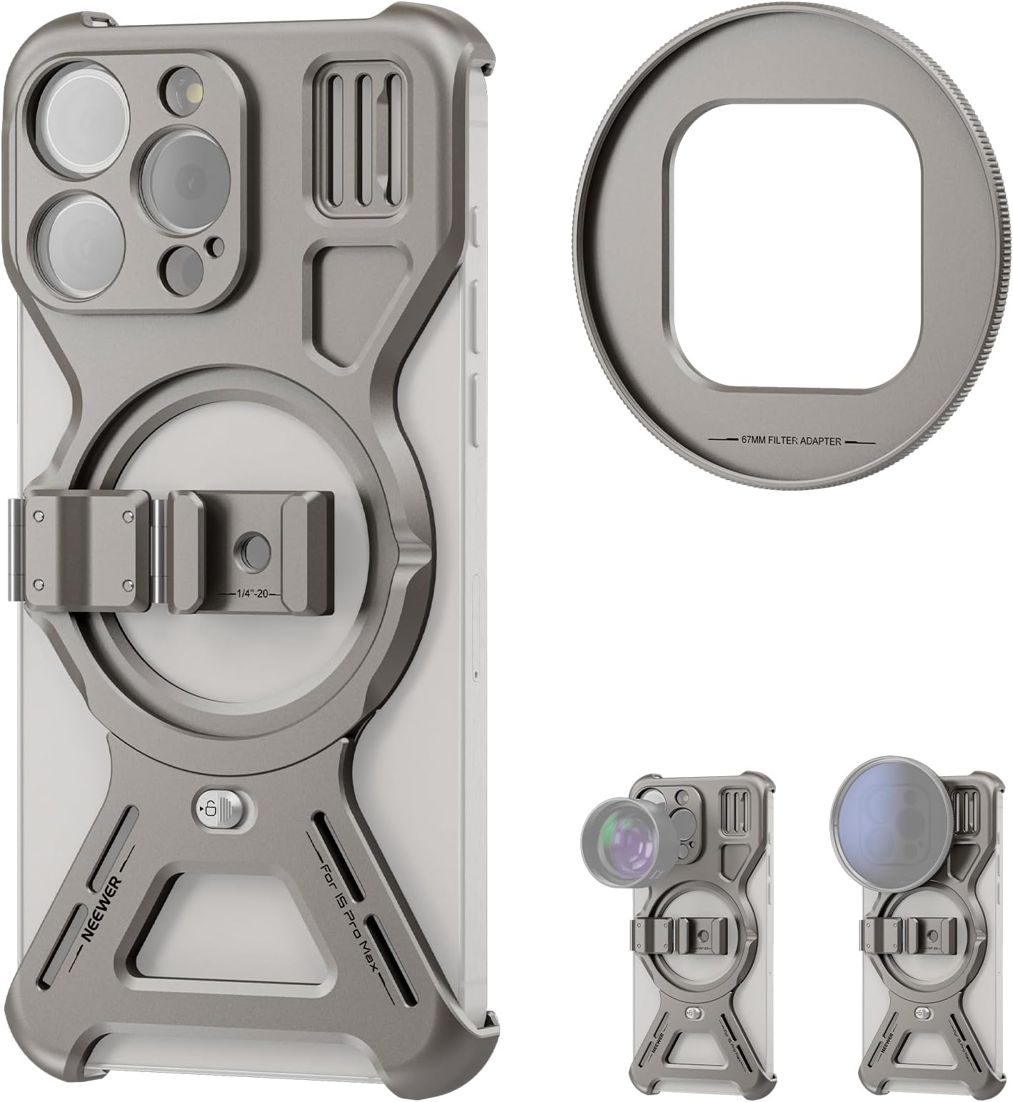 Amazon.com : NEEWER 16 Pro Max Cage, Quick Release Video Rig Phone ...