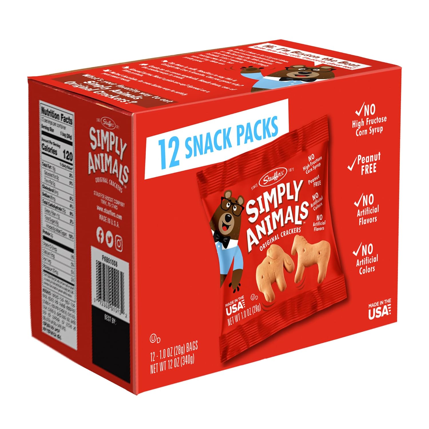Amazon.com : SIMPLY ANIMAL CRACKERS ORIGINAL FLAVOR, Shareable 1 oz ...