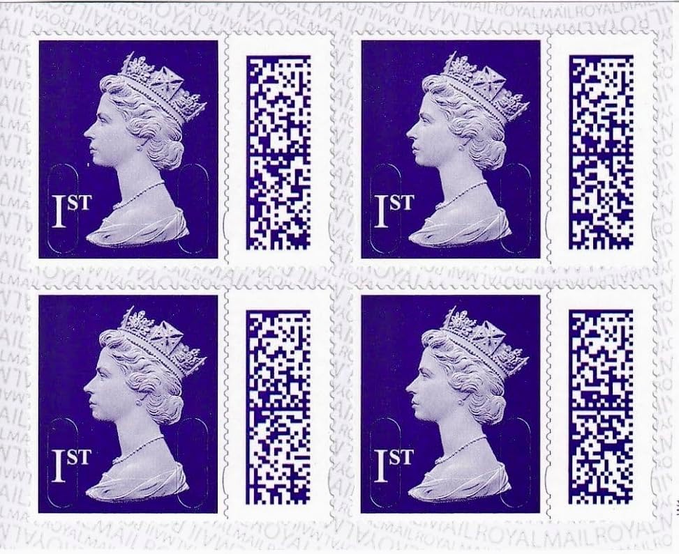 1st Class Stamps (4 Pack Book) | QR Barcoded Self Adhesive | Postage ...