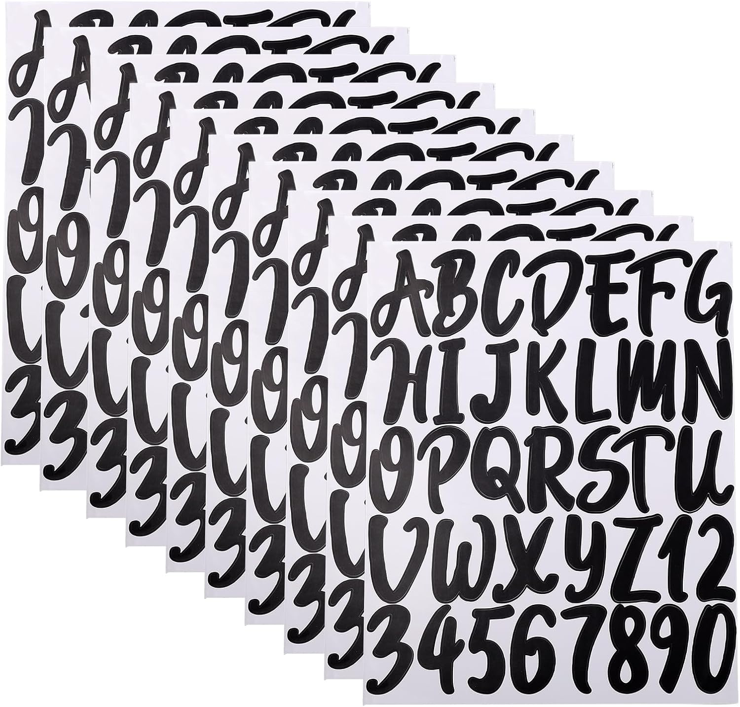 LLMSIX 10 Sheets letter stickers alphabet stickers vinyl letter ...