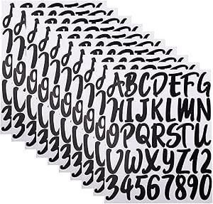 Amazon.com: LLMSIX 10 Sheets letter stickers alphabet stickers vinyl ...