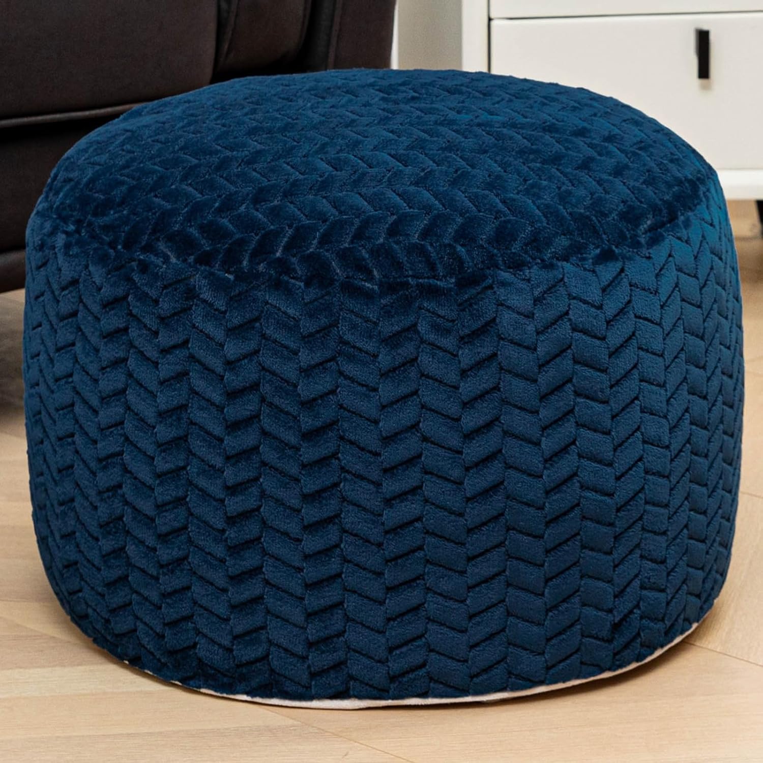 Amazon.com: Asuprui Pouf Ottoman Stuffed,Ottoman Foot Rest, Floor Pouf ...