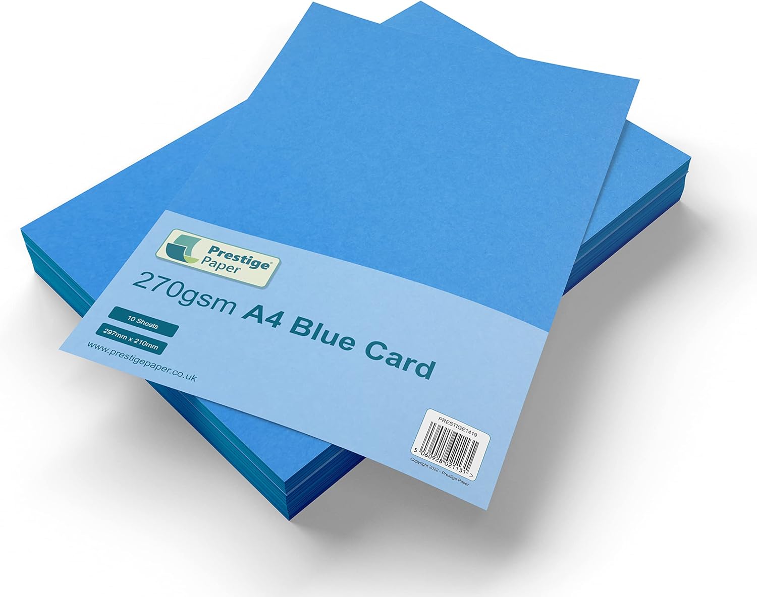 A4 Blue Card Stock x 10 Sheets, 270gsm (210mm x 297mm) - Prestige Paper ...