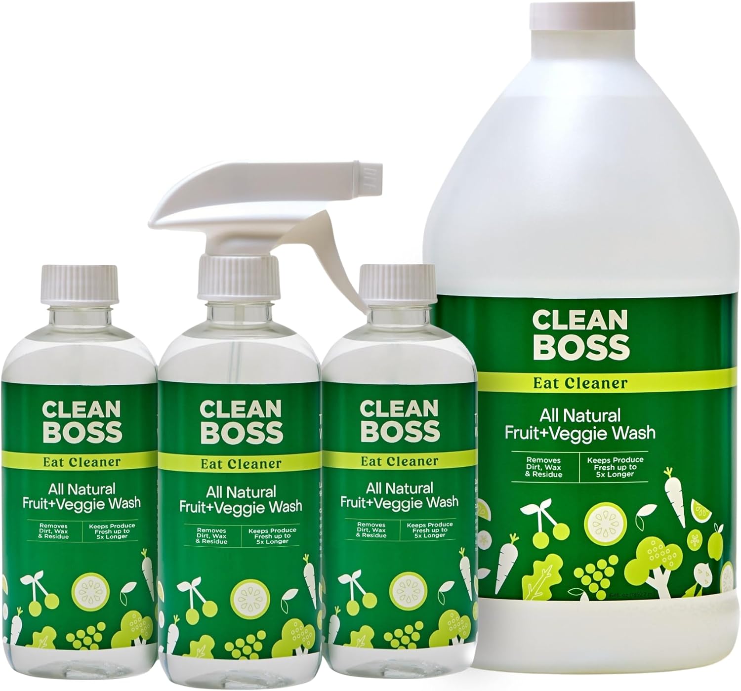 Amazon.com: CleanBoss Eat Cleaner Triple-Action Fruit & Veggie Wash (12 ...