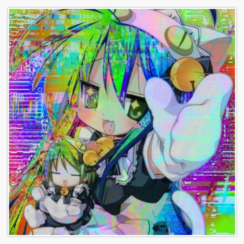 Amazon.com: Lucky Star Animecore Glitchcore Aesthetic Sticker Vinyl ...