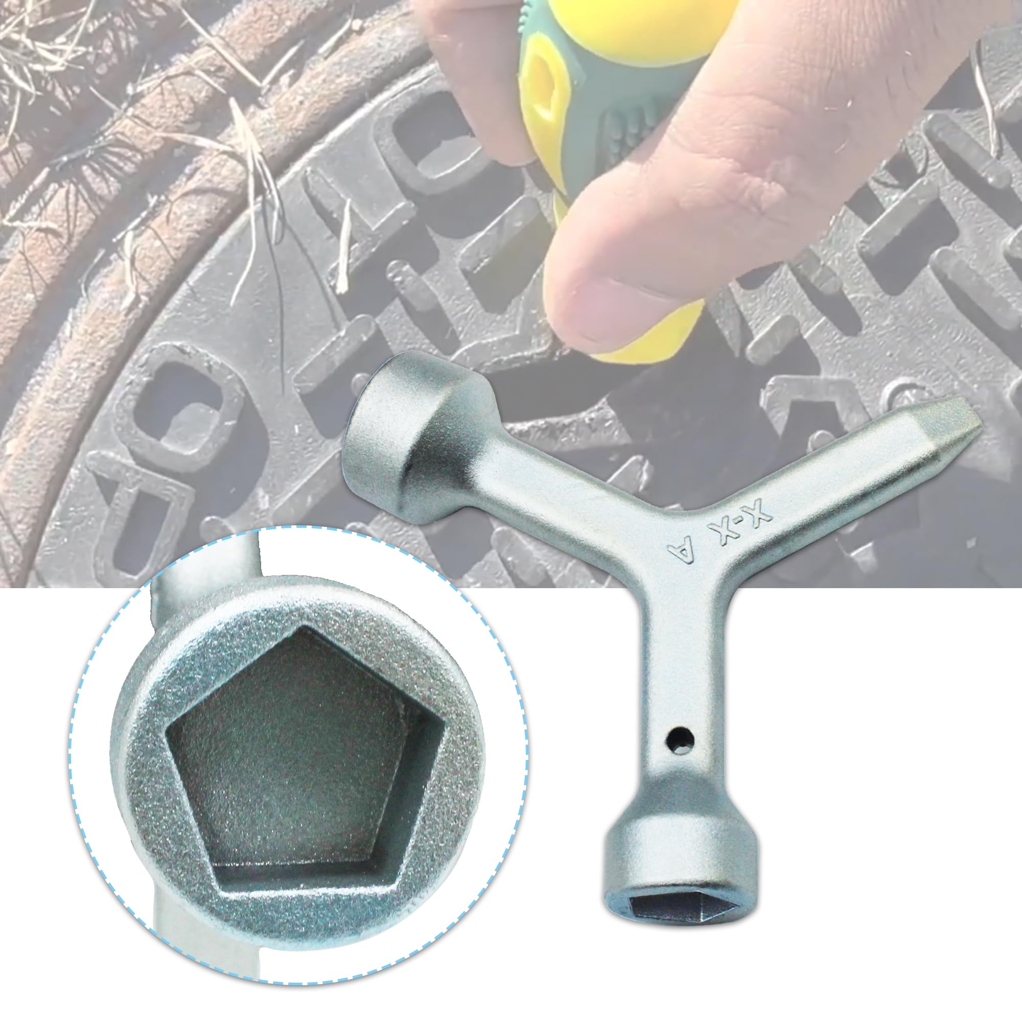 Snapklik.com : Rsoise Meter Curb Box Key MKF2 Triangular Curb Box ...