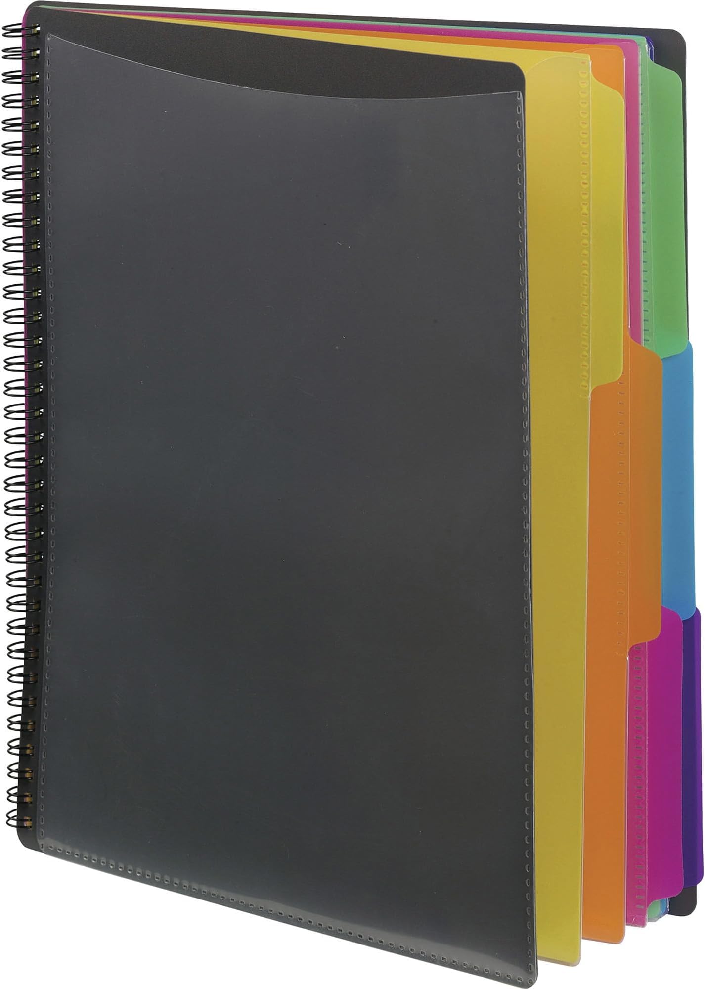 Amazon.com : JAM PAPER Plastic Multi Pocket Folder - 24 Pocket ...