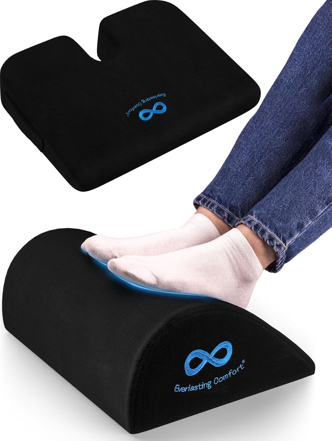 Amazon.com: Everlasting Comfort Wedge Chair & Footrest Pillow Bundle ...