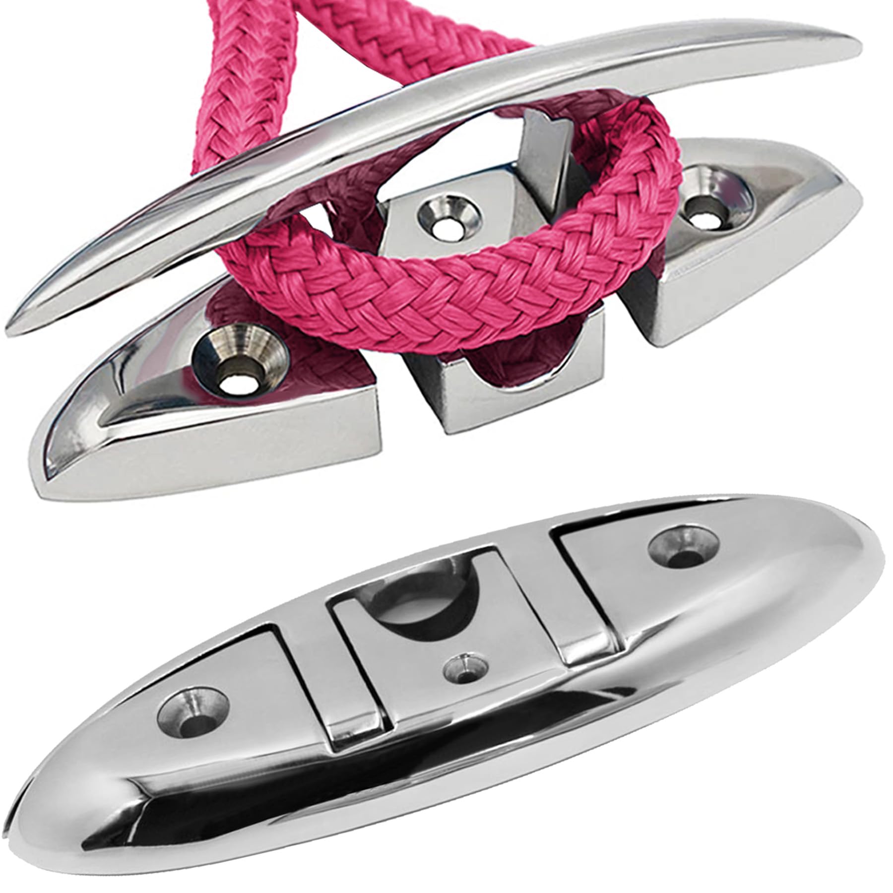 Snapklik.com : YANYUCB 316 Stainless Steel Boat Folding Cleats Flip Up ...