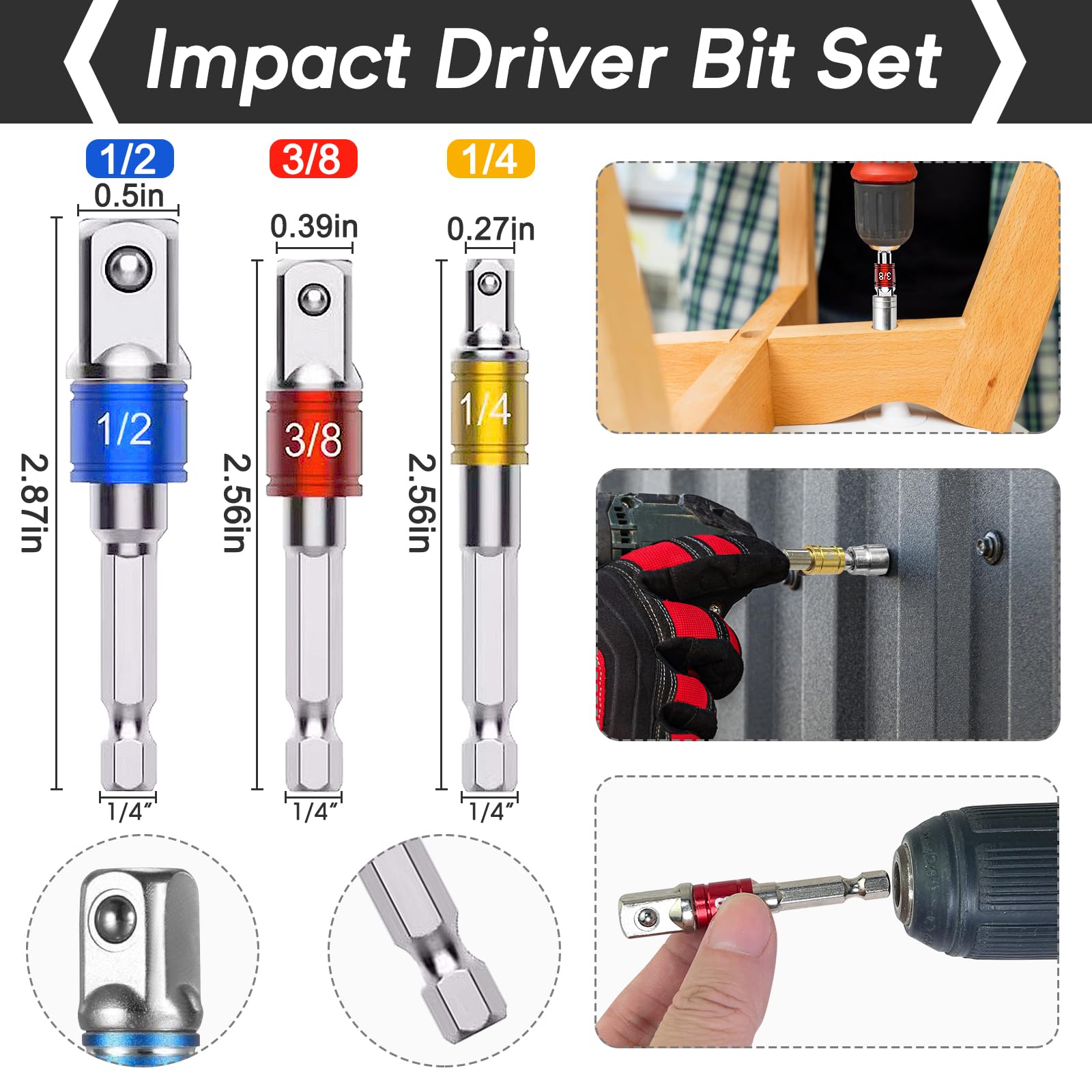 Snapklik.com : Flexible Drill Bit Extension Set - Right Angle Drill ...