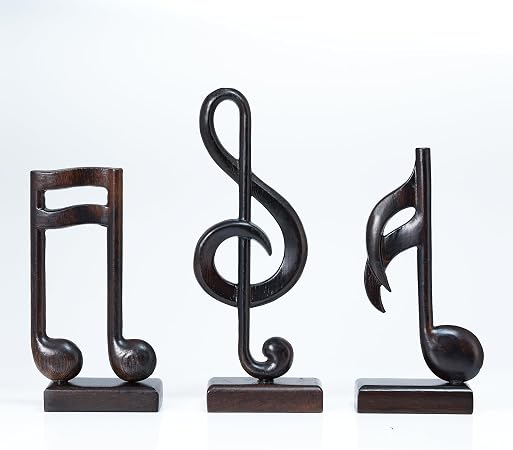 Amazon.com: Handicraftviet Wooden Music Note Sculpture and Music Lovers ...