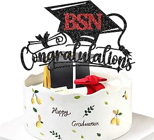 Amazon.com: Congratulations BSN Cake Topper, Congrats Nurse Grad/Future ...