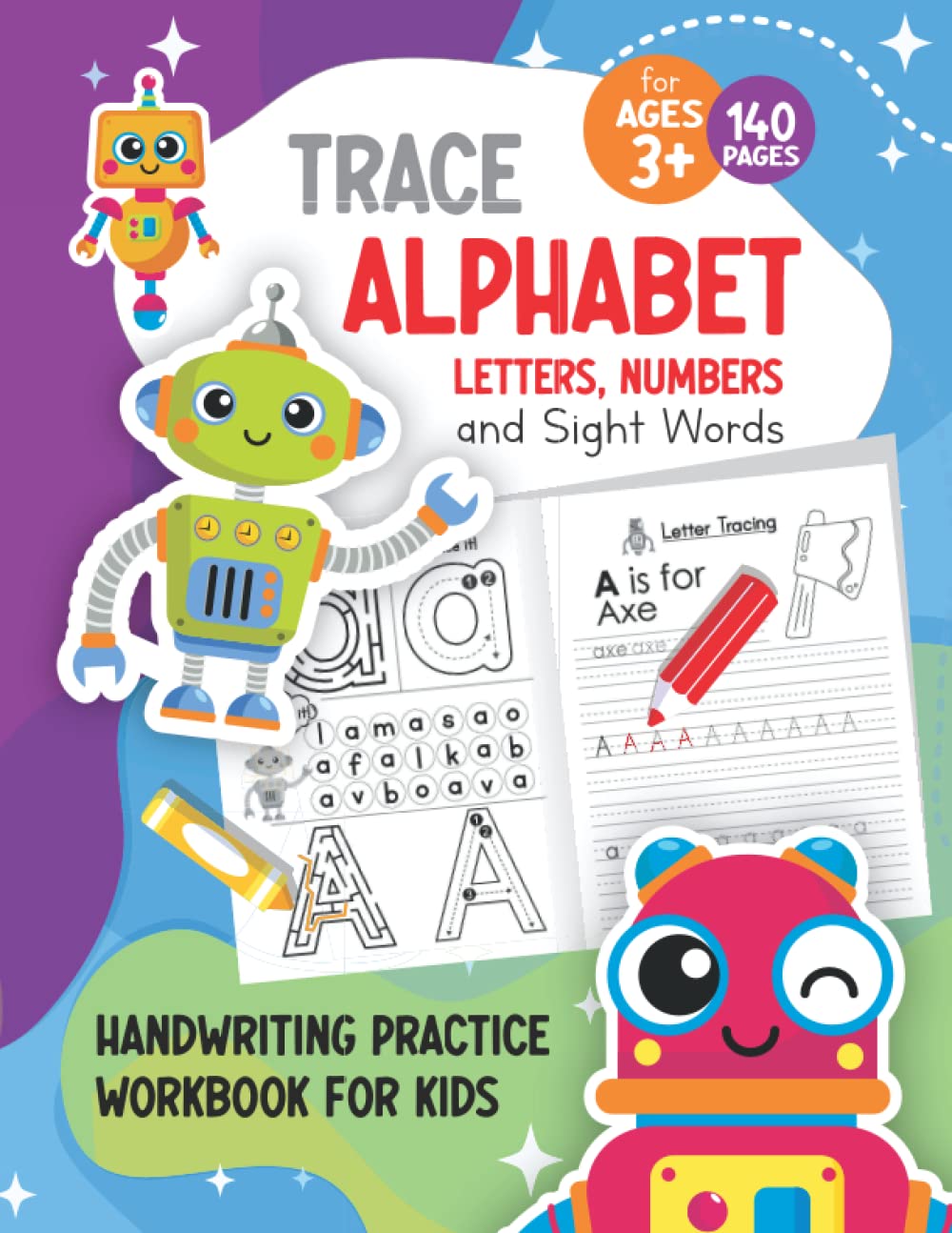 Trace Letters Alphabet Numbers and Sight Words - Handwriting Practice ...