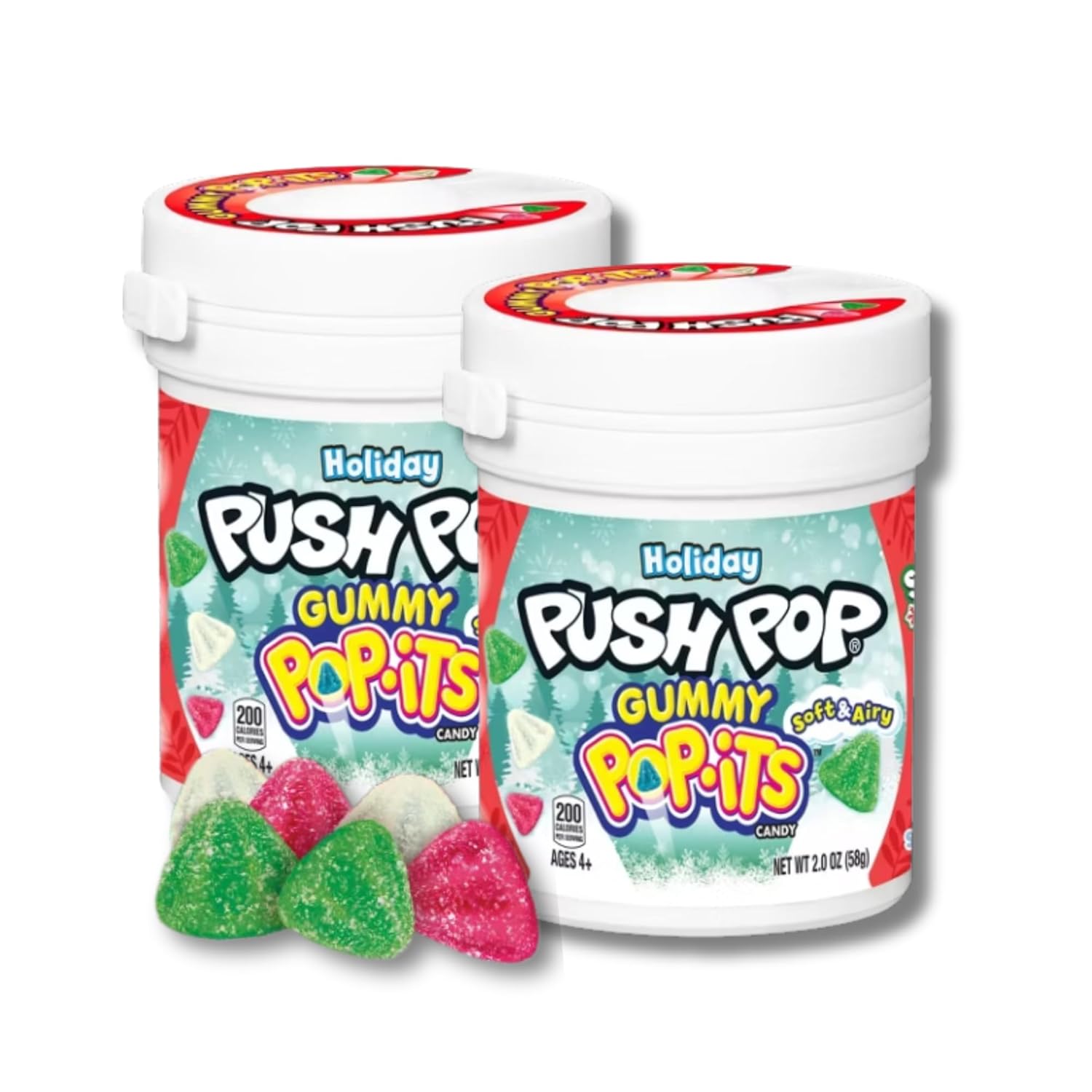 Amazon.com : Christmas Push Pop Gummy Pop-Its - Pack of 2 - Soft & AIry ...