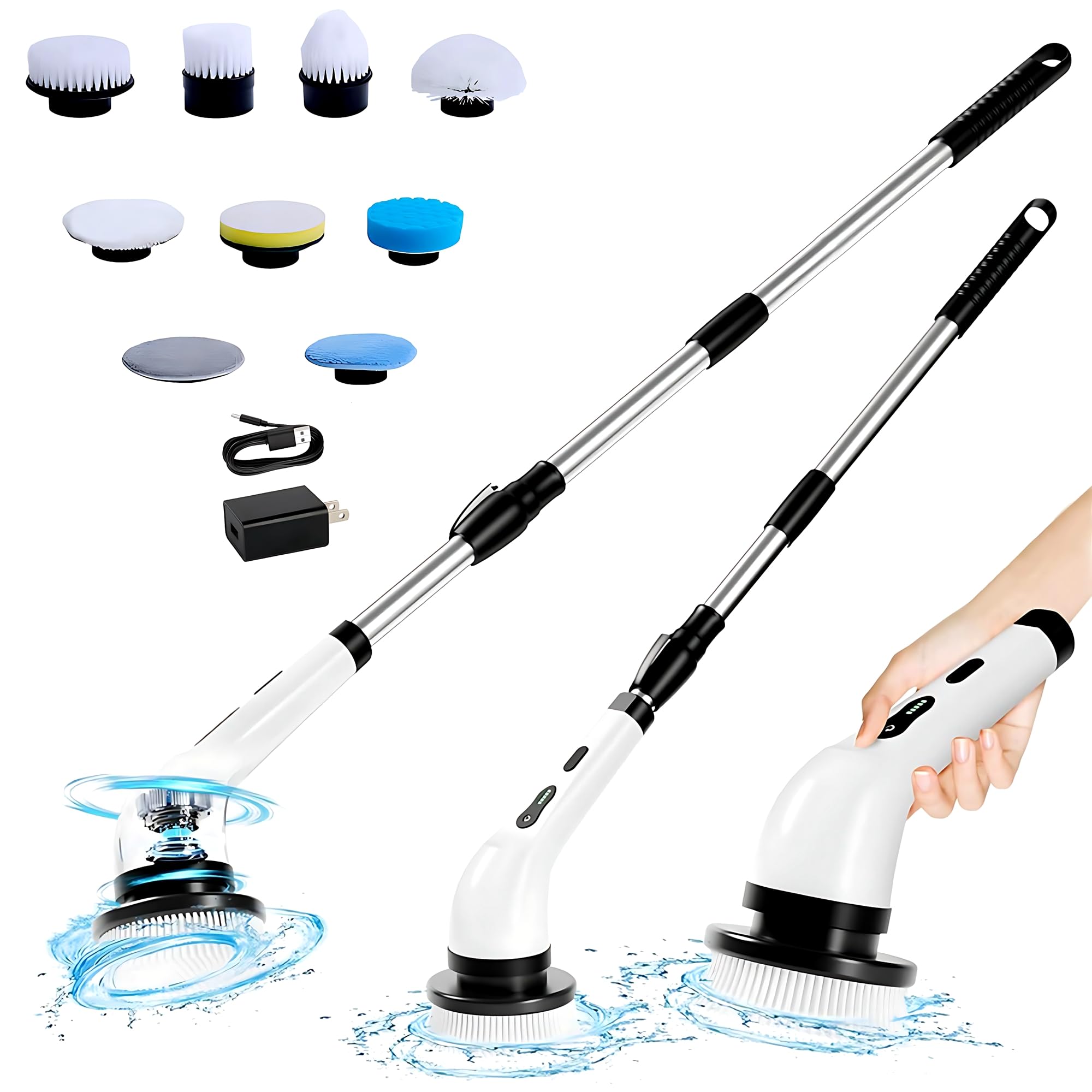 Amazon.com: iyesku Power Spin Rotating Srub Brush Cleaner, Electric ...