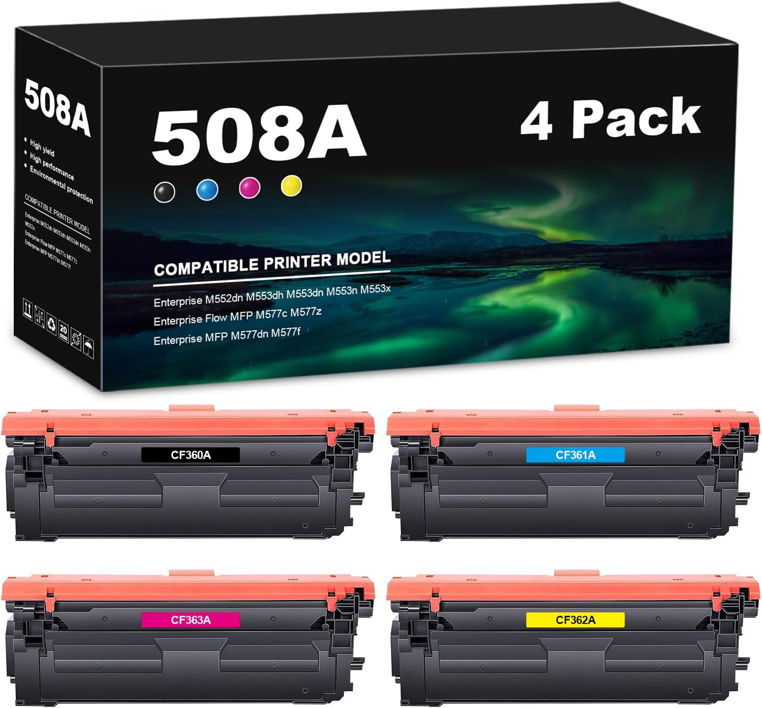Amazon.com: 508A 508 A Remanufactured Toner Cartridge Replacement for ...