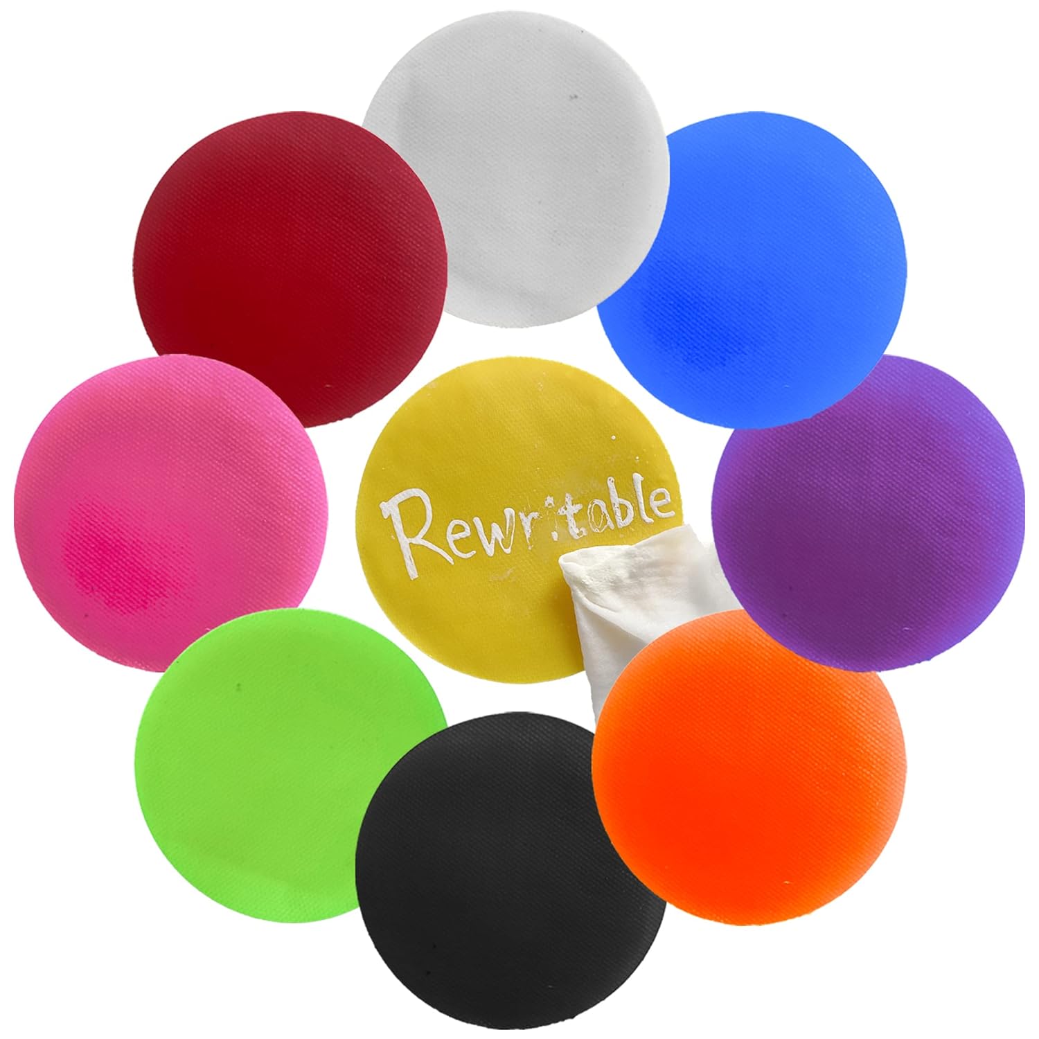 Mr-Label – 4" Rewritable Carpet Marker – 9-Color Floor Dots for Carpet ...