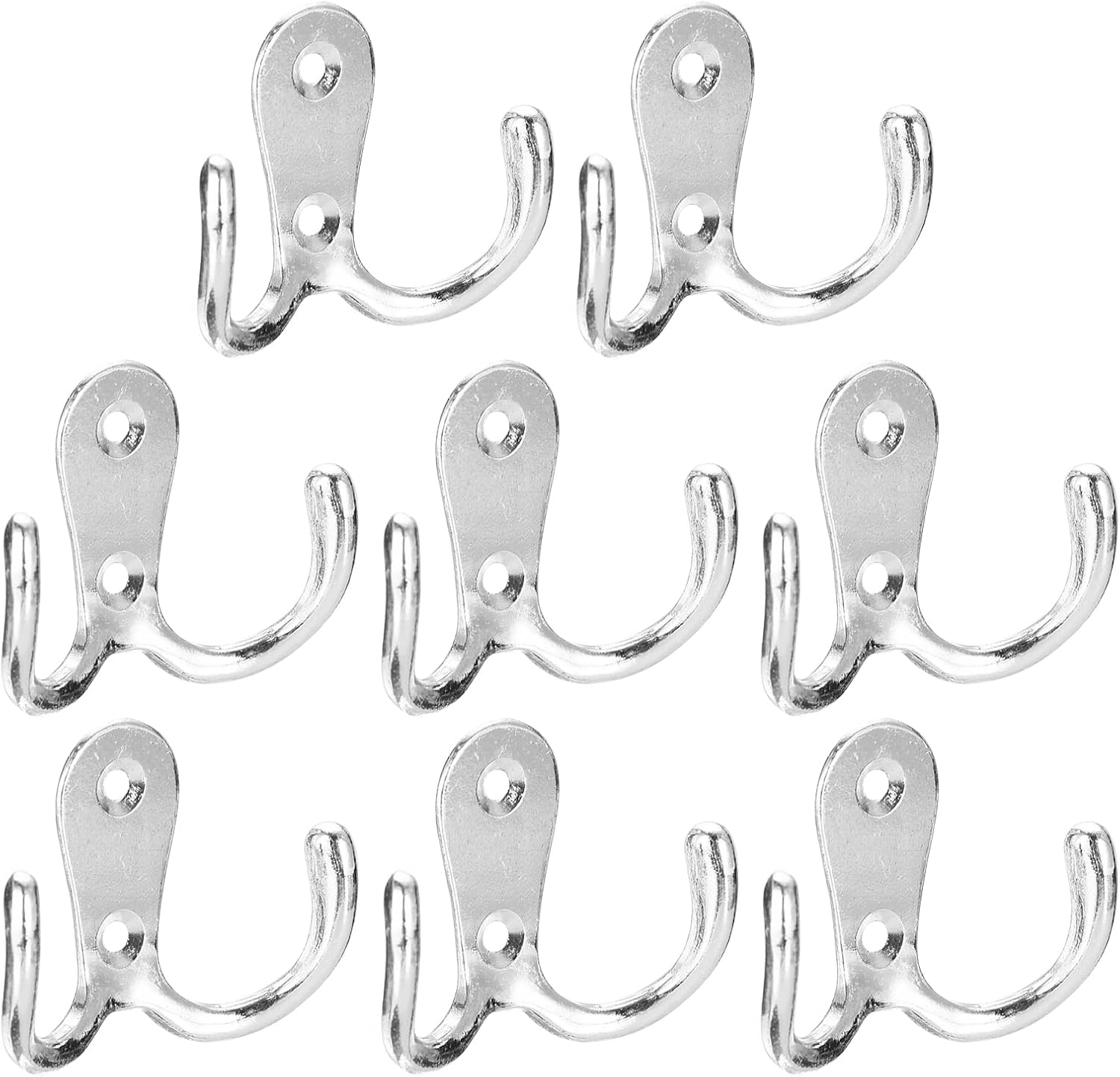 Amazon.com: uxcell Wall Hooks, 8Pcs - Zinc Alloy Double Prong Retro ...