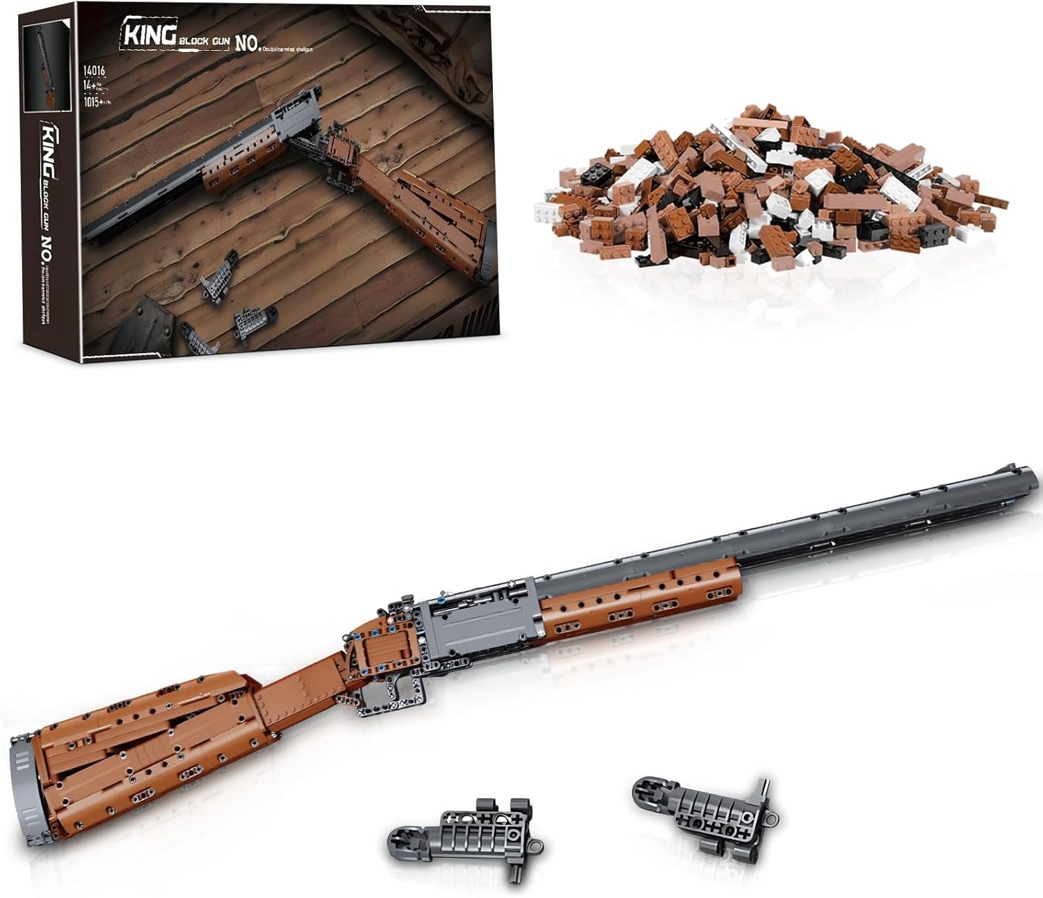 Amazon.com: Finger Rock Double Barrelled Model Gun Building Set for ...
