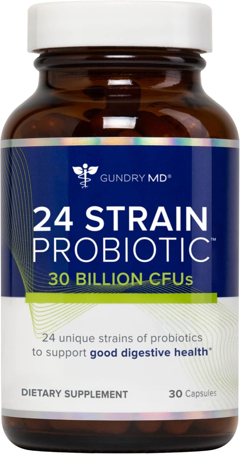 Gundry MD™ 24 Strain Probiotic with 30 Billion CFUs, 30 Count : Amazon ...
