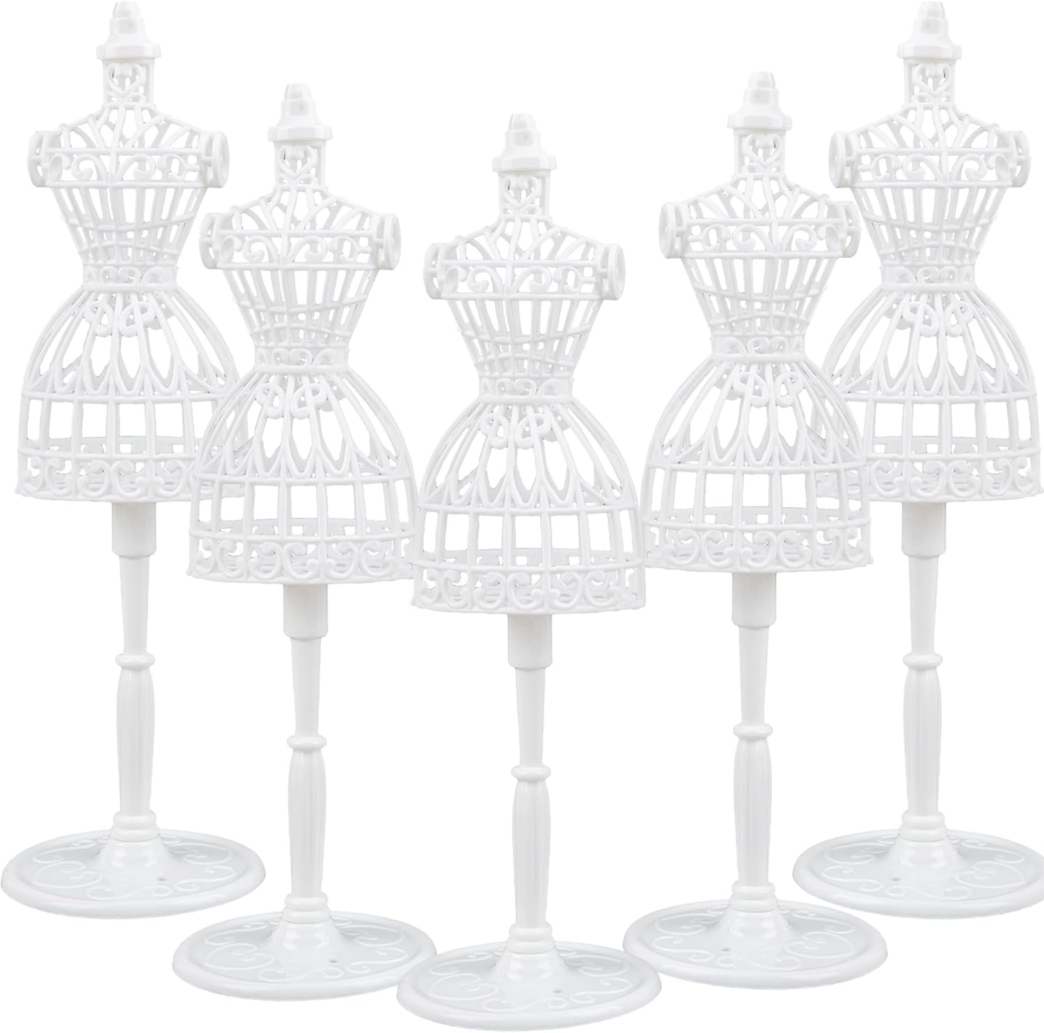 Amazon.com: Framendino, 5 Pack Mini Mannequin Dress Form Cloth Gown ...