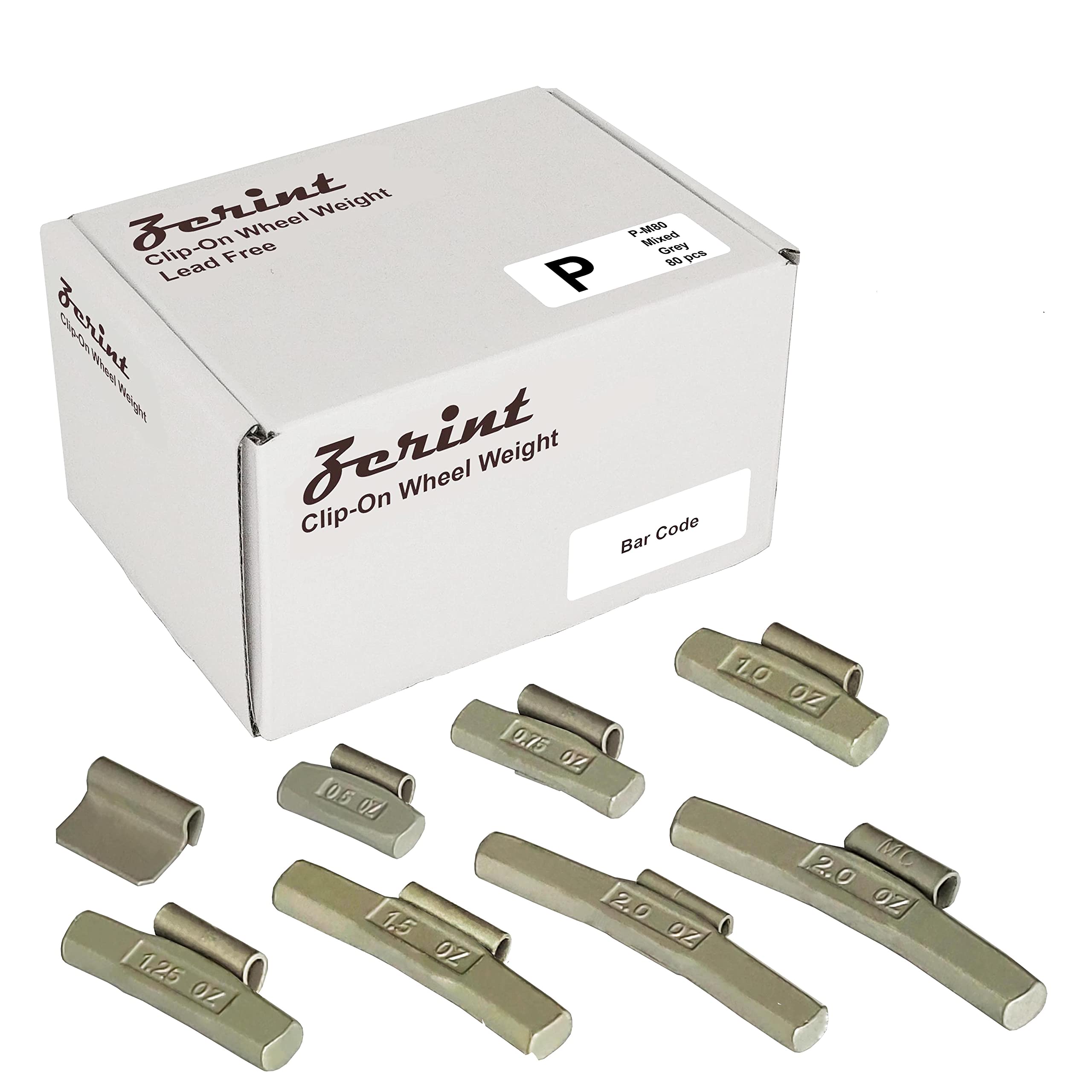 Amazon.com: ZERINT P-M80 Wheel Weight Kit P Style Grey 80 pcs/kit: 1/4 ...