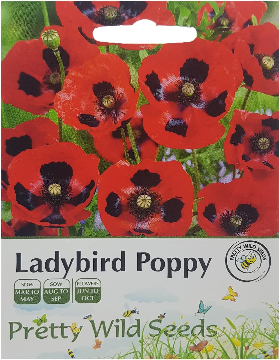 Ladybird Poppy Seeds Pictorial Packet Hardy Annual Lady Bird Poppies ...