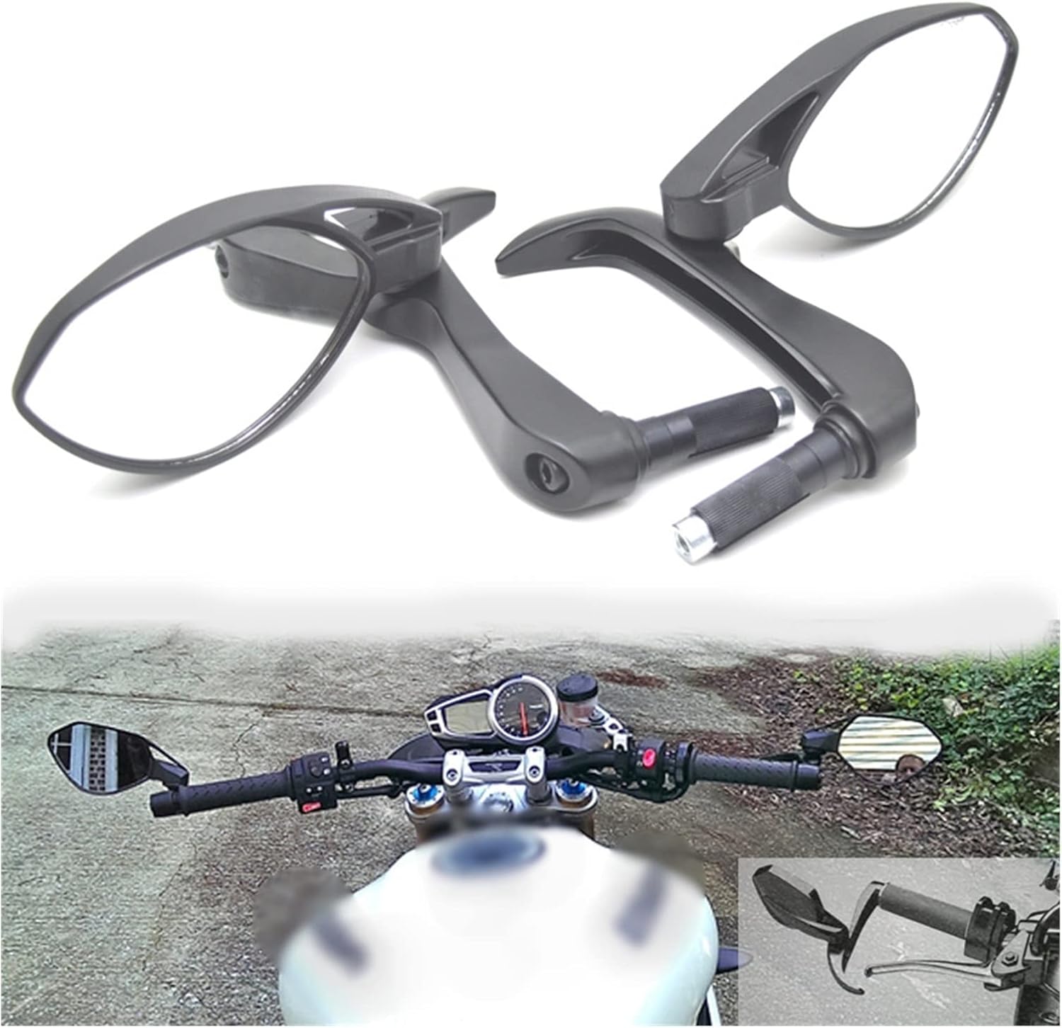 DEIHGE Mirrors Rear View Motorcycle Hand Handguard Protection Brake ...