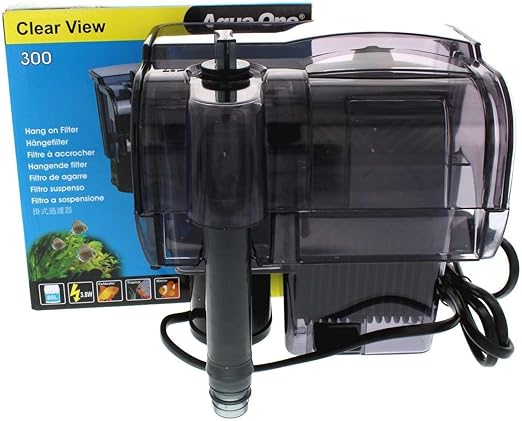 300 Clearview Hang On Filter 300 L/Hr 29027 Fish Tank Aquarium Aqua One ...