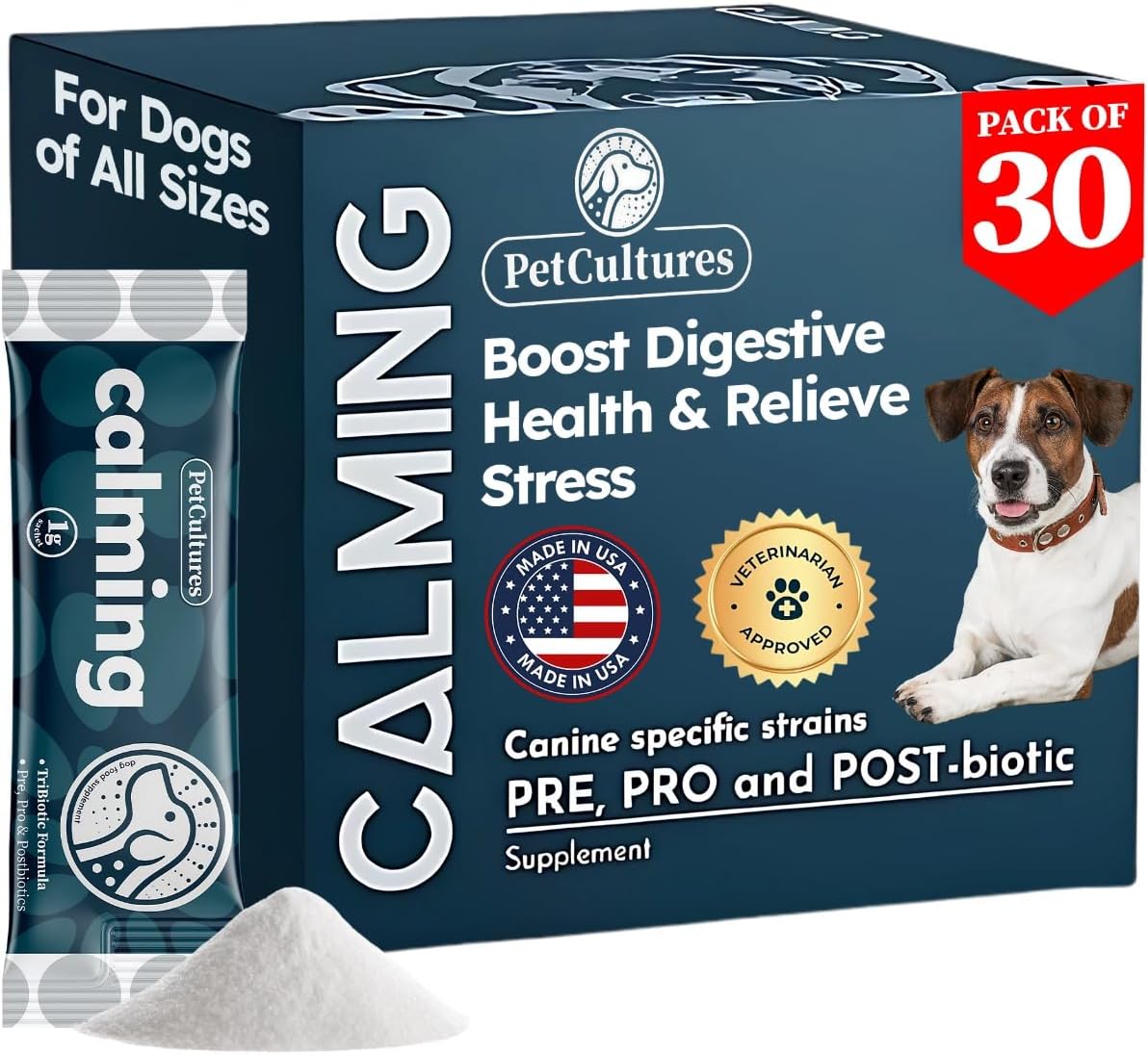 PetCultures PRO Formula Calming Supplements for Dogs, Calming Aid with ...
