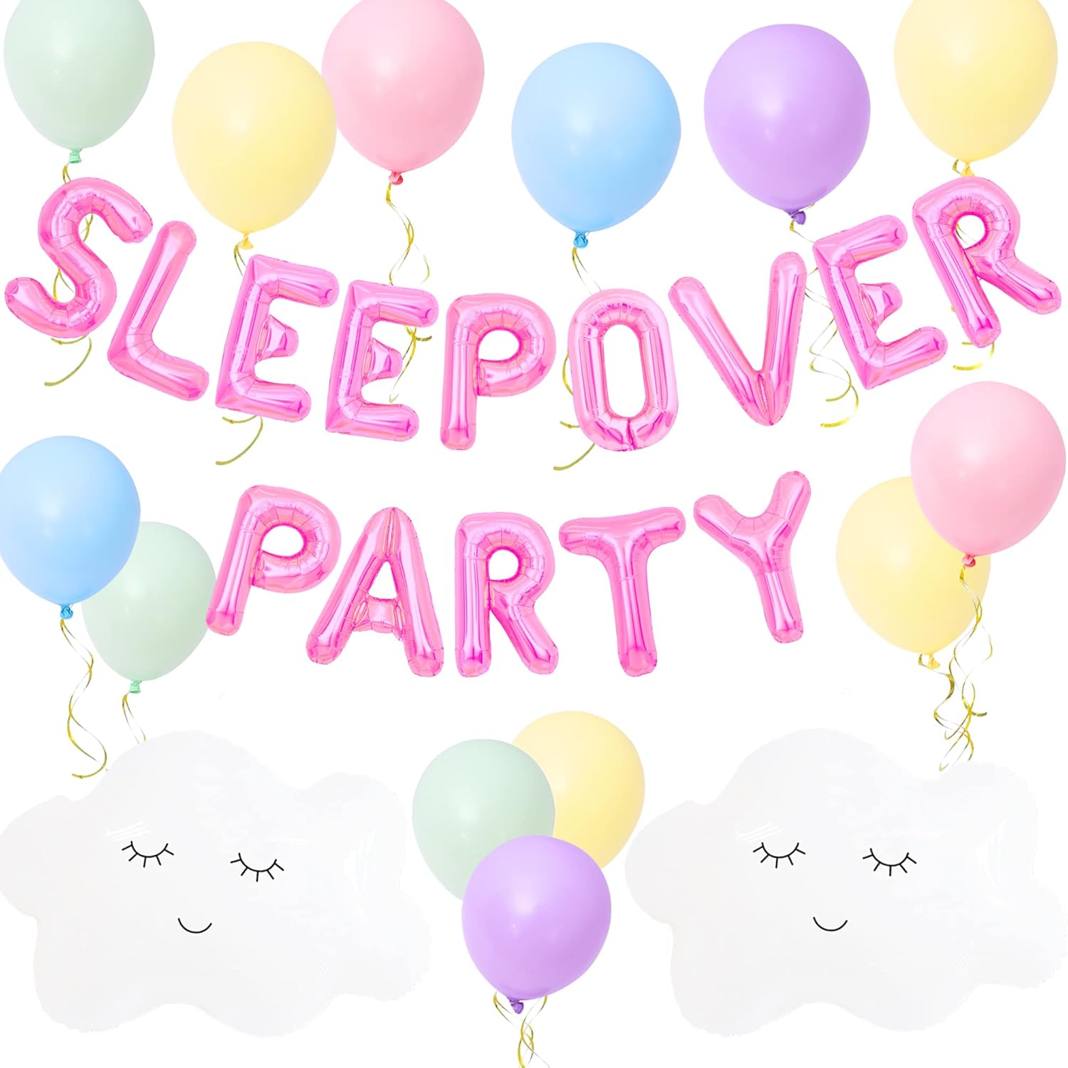Amazon.com: LaVenty 43 PCS Sleepover Party Decoration Sleepover Party ...