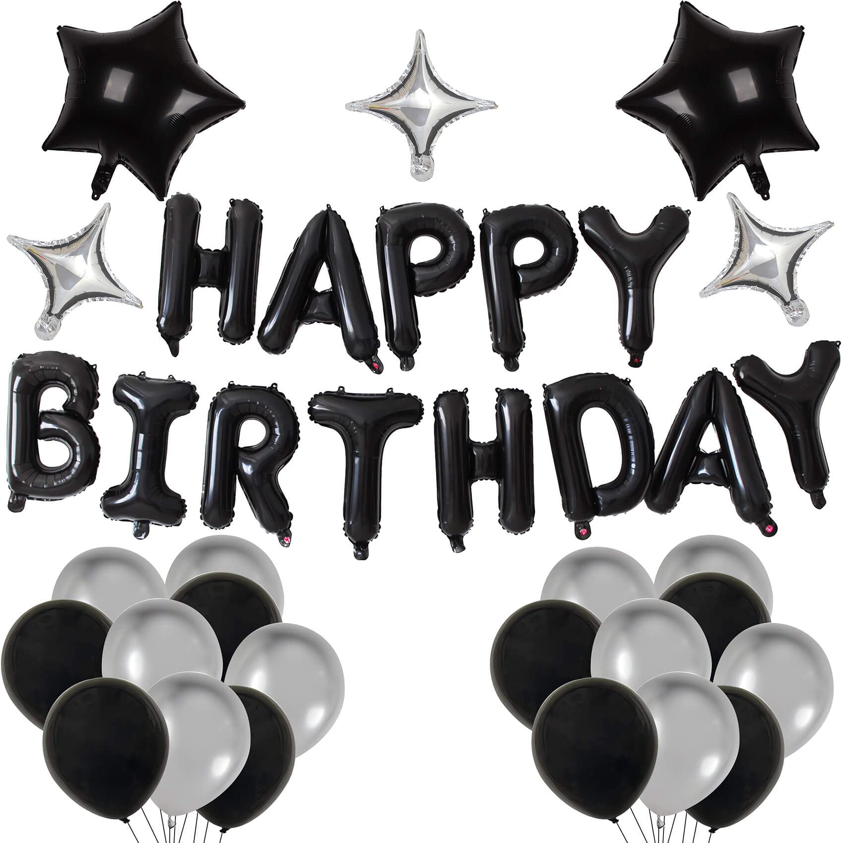 Happy Birthday Banner Clip Art Black And White