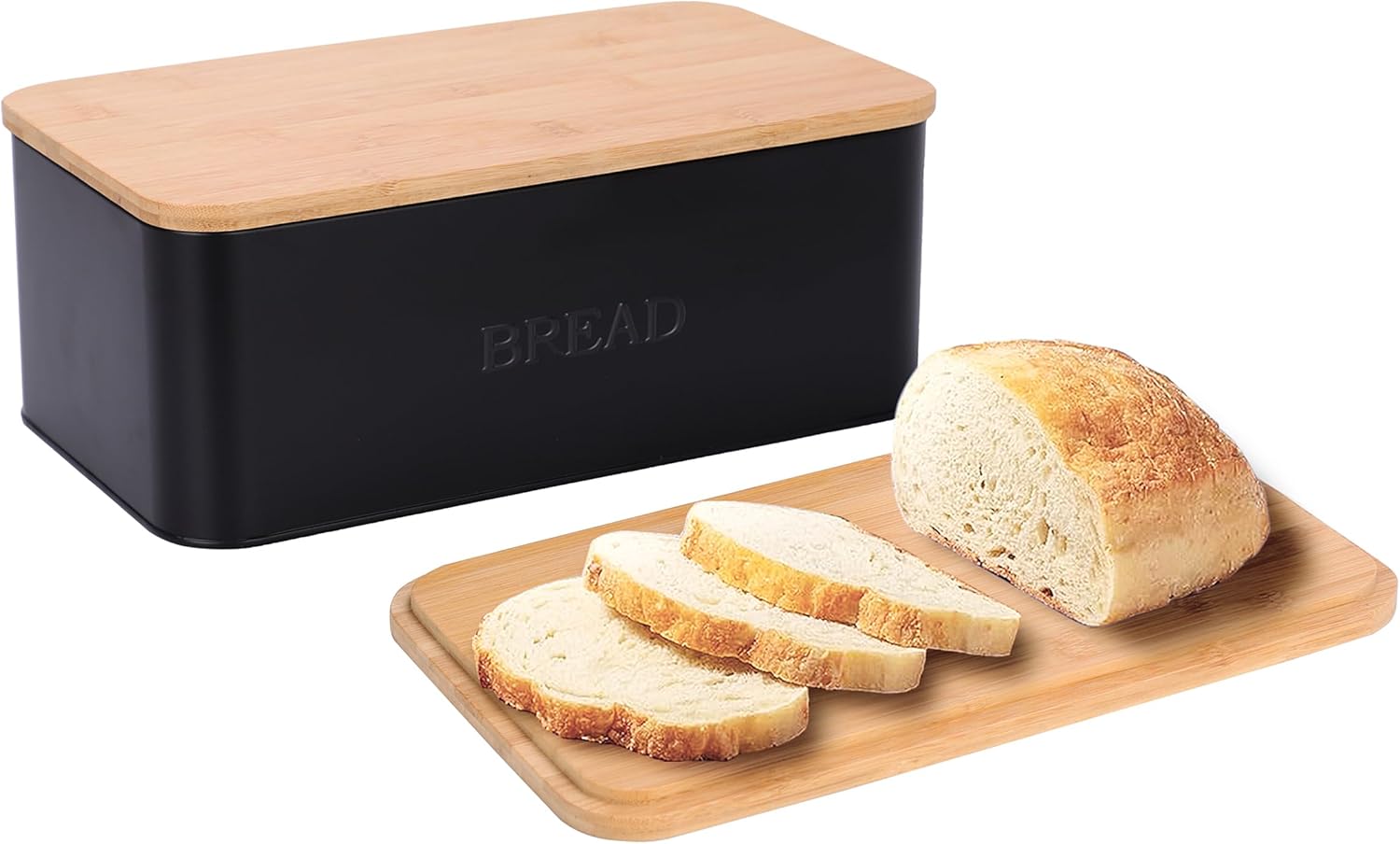 Amazon.com: Black Bread Box, Rustic Bread Box, Vintage Bread Box for ...