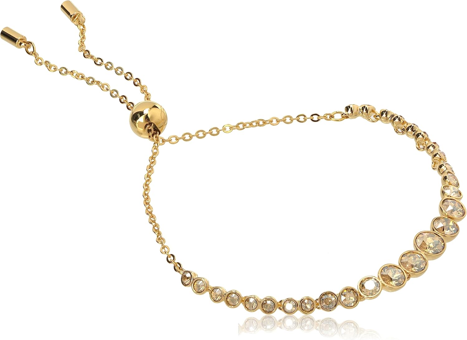 Amazon.com: Swarovski Octagon Cut Green Champagne Gold-tone Finish ...