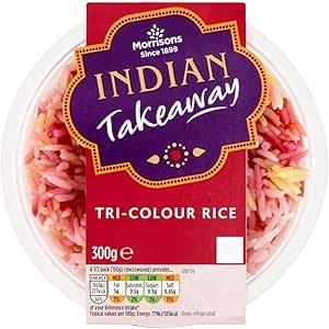 Morrisons Indian Takeaway Tri-Colour Rice, 300g : Amazon.co.uk: Grocery