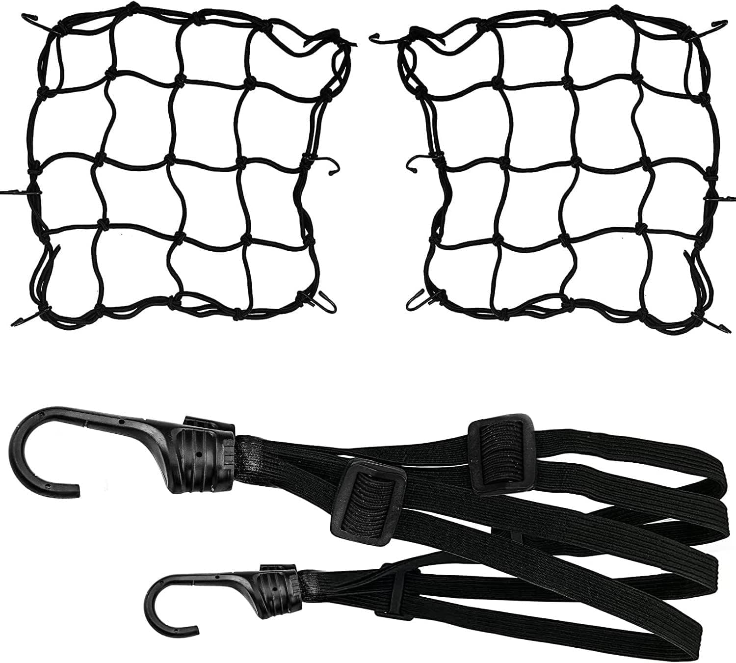 Amazon.com: 3 Pack Motorcycle Net - 2 Pack Heavy Duty 40cm Elastic ...
