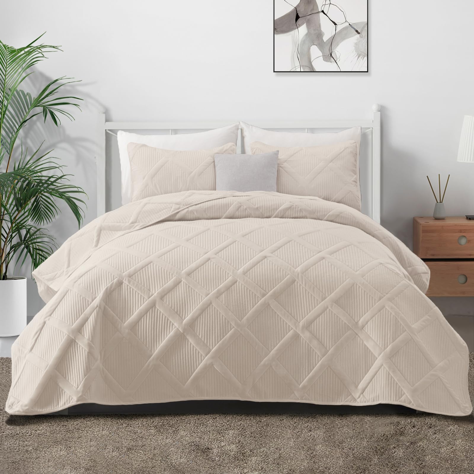 Amazon.com: Fancy Collection Luxury Bedspread Coverlet Embossed Bed ...